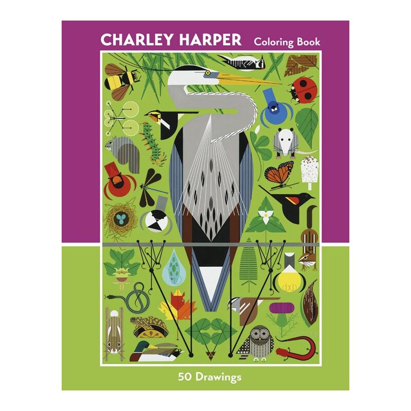 Charley Harper: 50 Drawings Coloring Book | VMFA Shop
