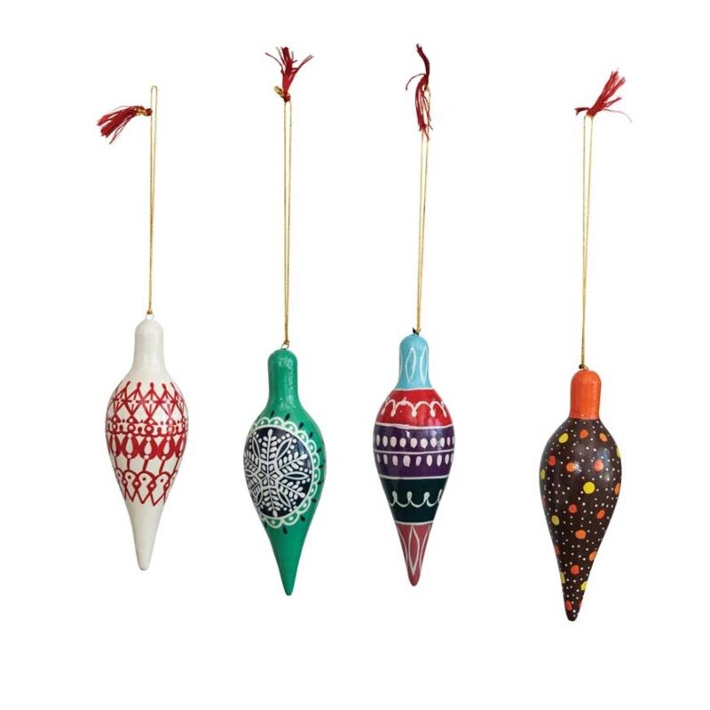 Hand-Painted Paper Mache Finial Ornament - Assorted | VMFA Shop